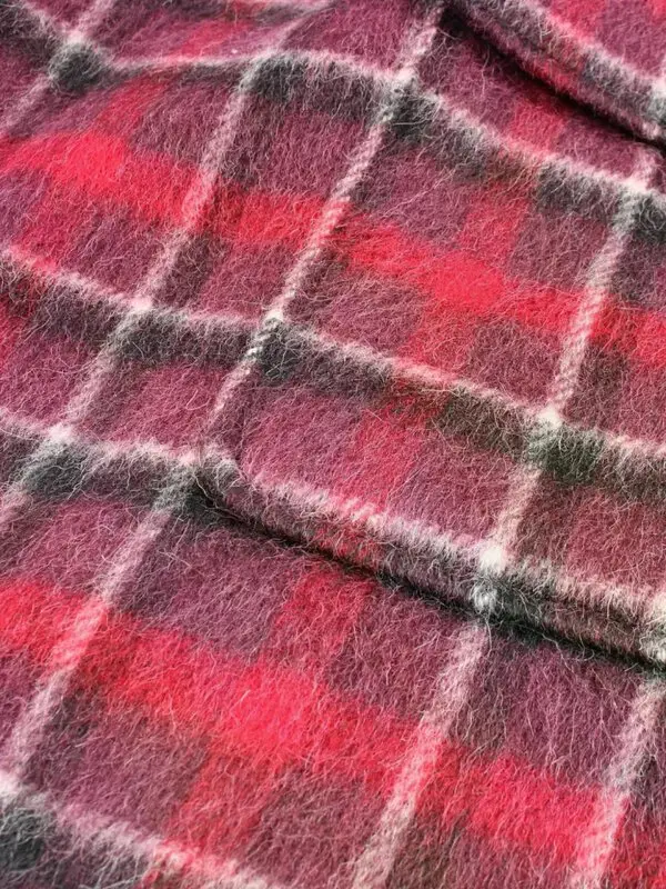 Dior Plaid Belted Wool Coat