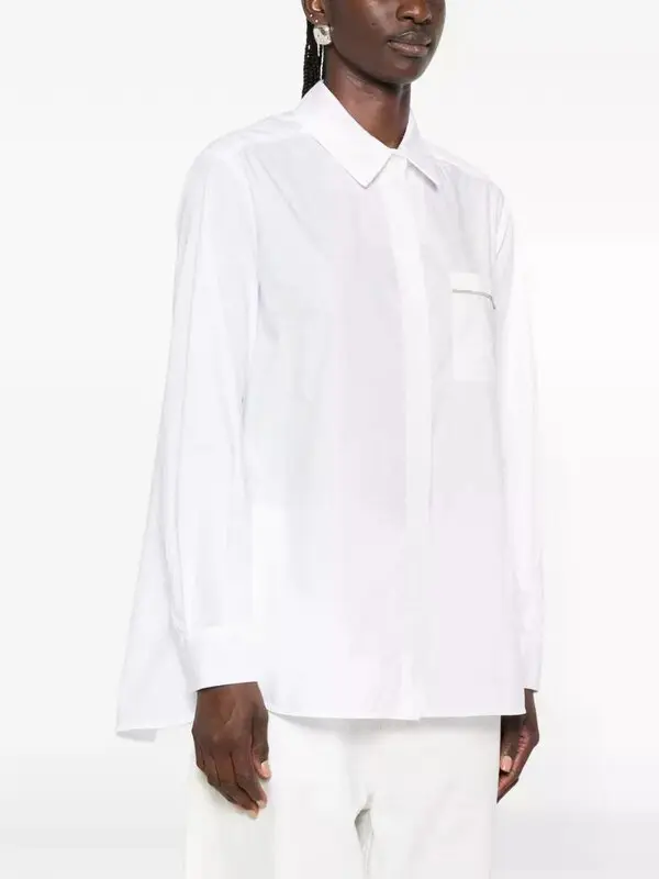 PANICALE Embellished Pocket Cotton Shirt