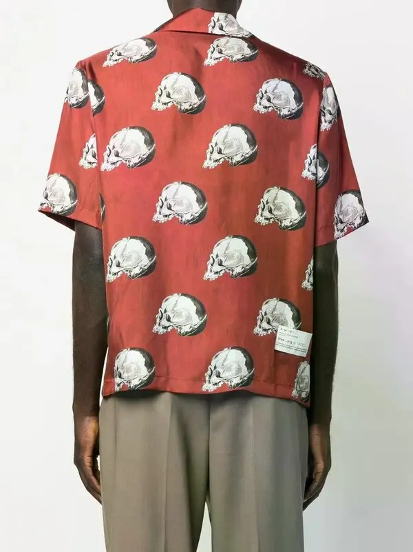 Amiri Skull-print Silk Shirt
