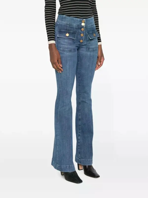 Seafarer Button-fastening Flared-leg Jeans