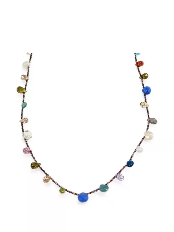 MADISON Gemstone-embellished Beaded Necklace