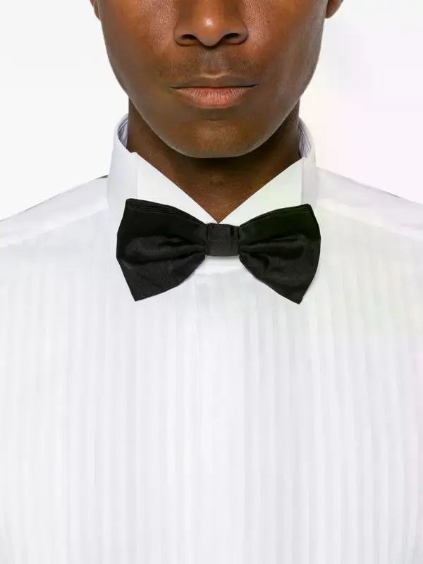TRUZZI Pleated-bib Wing-collar Shirt