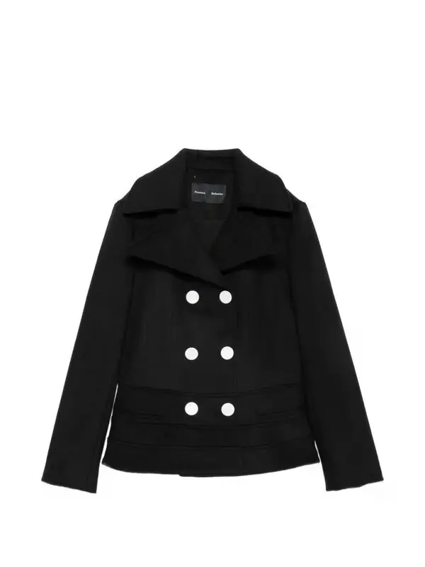 Proenza Schouler Double-breasted Peplum Coat - Black