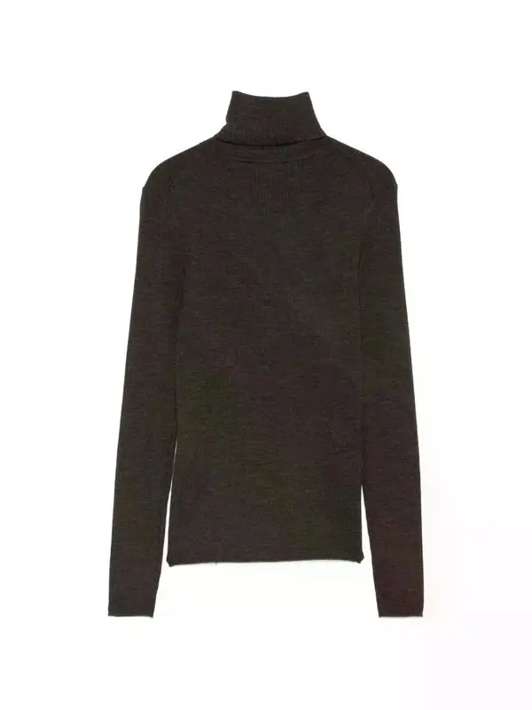 P.a.r.o.s.h Roll Neck Wool Knit - Brown