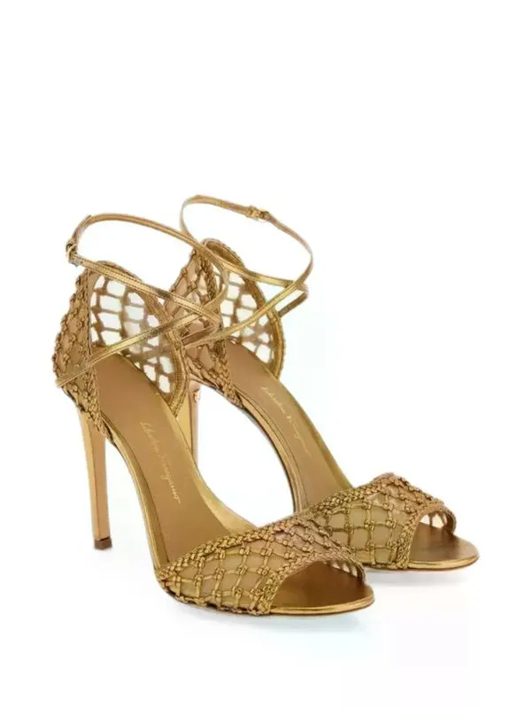 FERRAGAMO Woven Cage Sandals