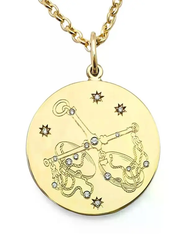 Verdura Zodiac Libra Diamond Pendant Necklace