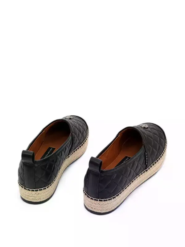 Philipp Plein Nappa Espadrilles With Skull Embellishment