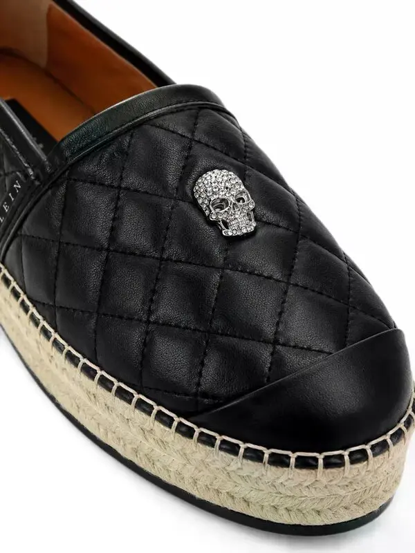 Philipp Plein Nappa Espadrilles With Skull Embellishment