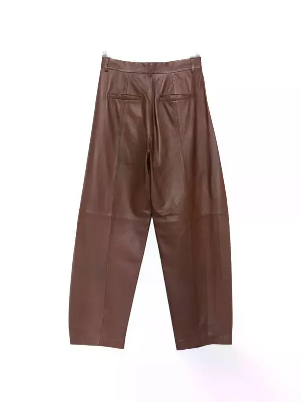 ALYSI Belt-loop Leather Trousers