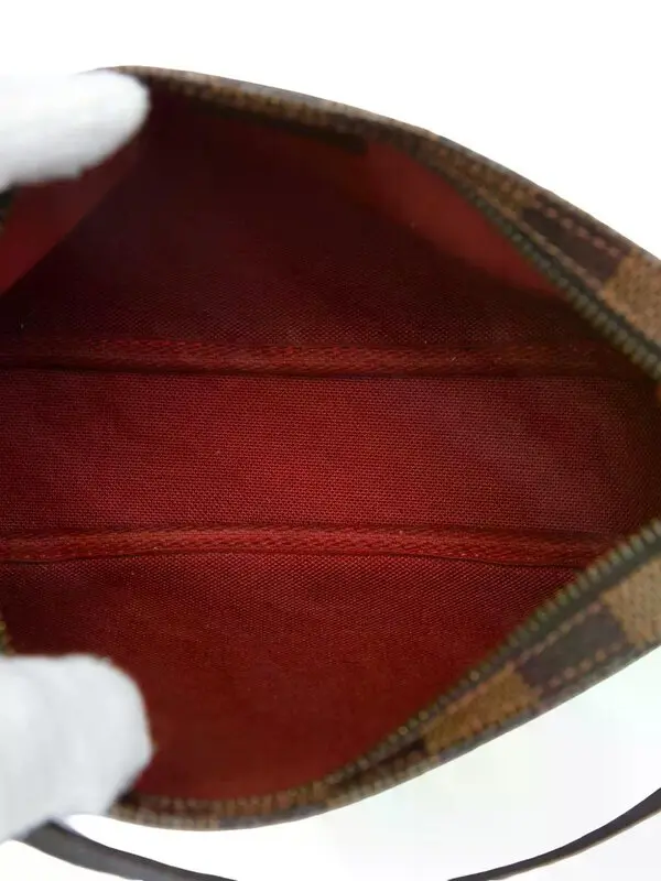 LOUIS VUITTON 1998 Damier Ebene Trousse Pochette Handbag
