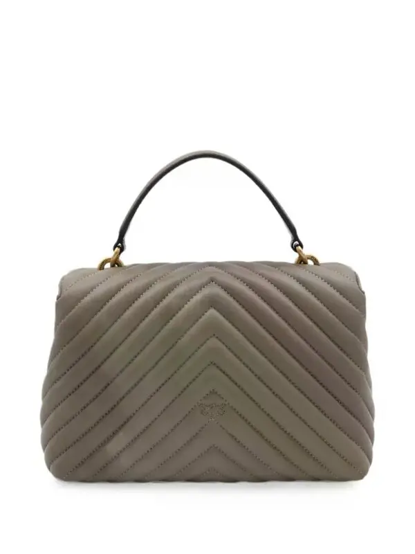 Pinko Love Lady Puff Chevron-quilted Shoulder Bag - Grey