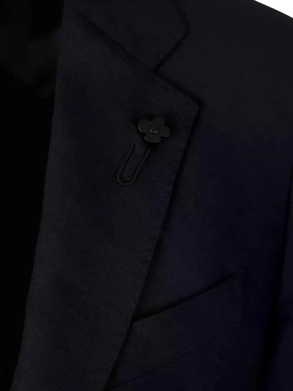 LARDINI Flower-lapel Single-breasted Blazer