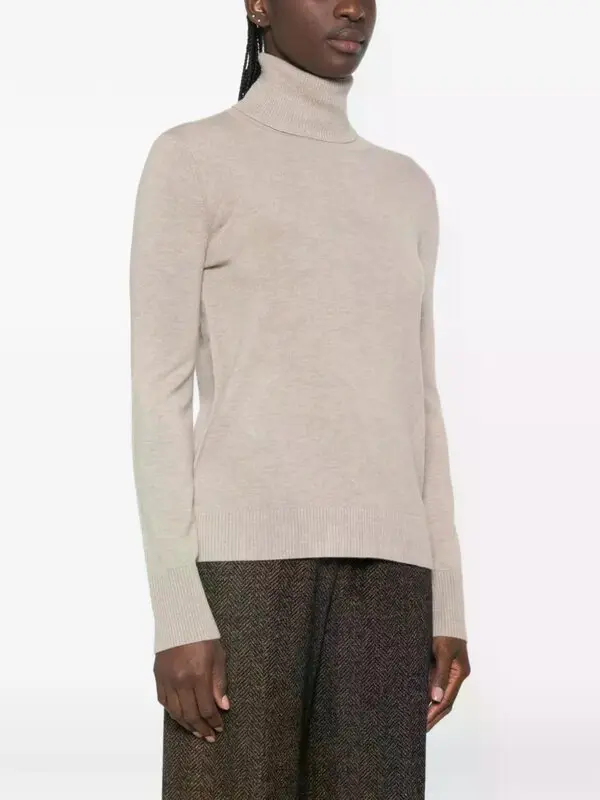 Sportmax Roll-neck Knit With Elbow Patches