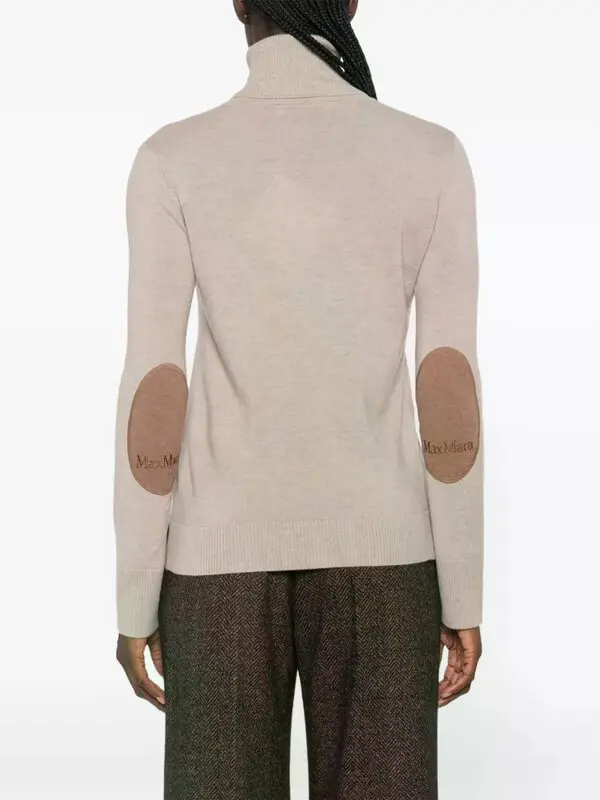 Sportmax Roll-neck Knit With Elbow Patches