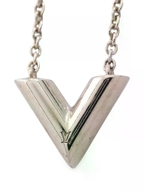 LOUIS VUITTON 2021 Brass Essential V Supple Necklace Costume Necklace - Silver