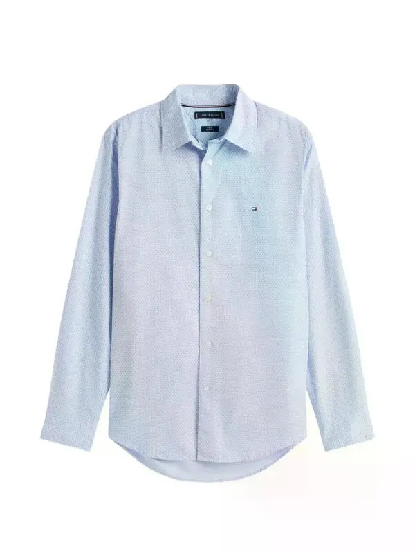 Tommy Hilfiger Poplin Mini-print Shirt - Blue