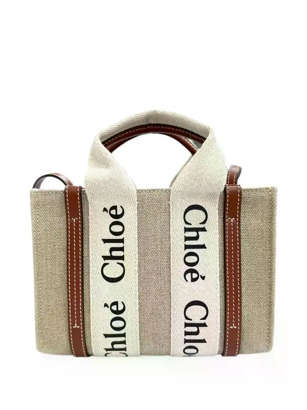 Chloé 2023 Mini Canvas Woody Satchel