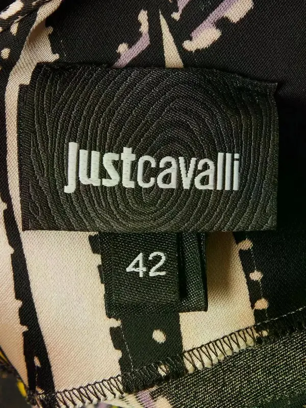Just Cavalli Leaf Print Maxi Dress