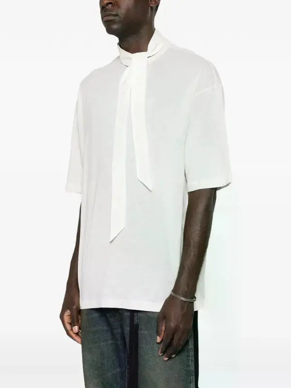 ANN DEMEULEMEESTER Pussy-bow Short-sleeve T-shirt