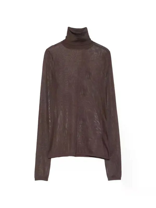 Zimmermann Fine-knit High-neck Sweater - Brown