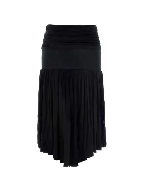 Gimaguas Carine Ruched-waist Midi Skirt - Black