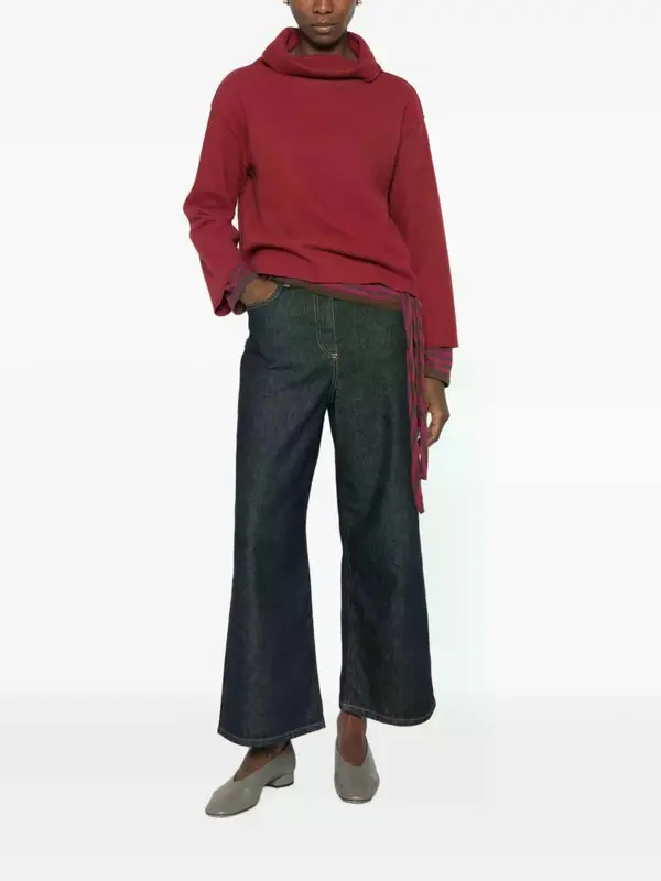 NIU Roll-neck Drop-shoulder Sweater