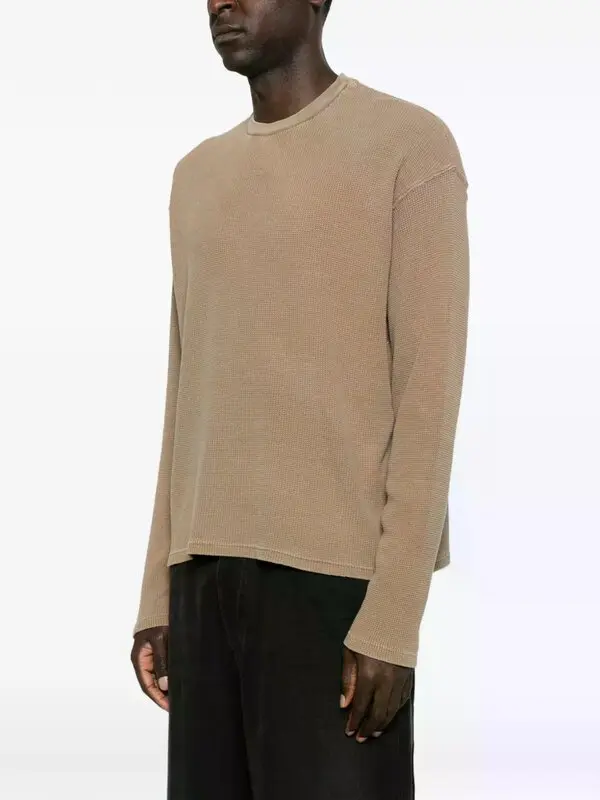 ANN DEMEULEMEESTER Graphic-print Waffle-knit Sweater