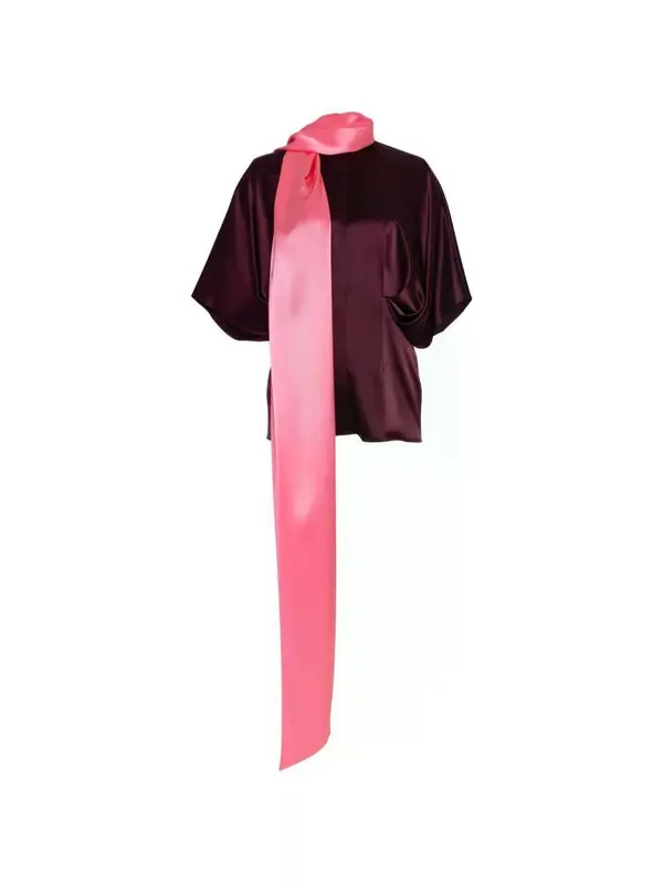 ROKSANDA Luma Scarf-detail Draped Top - Purple