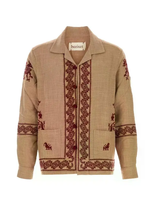 BAZISZT Tulum Embroidered Cotton Shirt