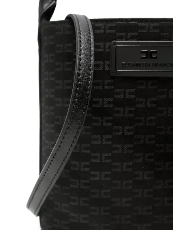 Elisabetta Franchi Monogram-pattern Logo-plaque Bucket Bag