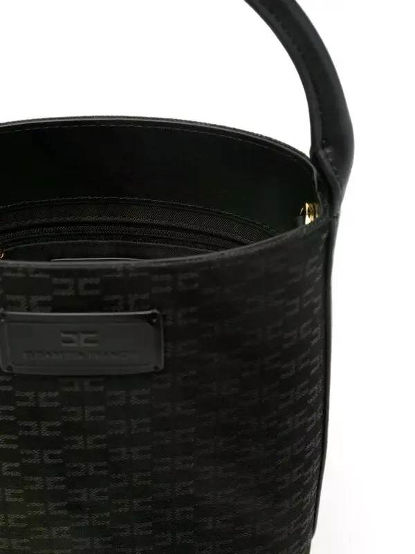 Elisabetta Franchi Monogram-pattern Logo-plaque Bucket Bag