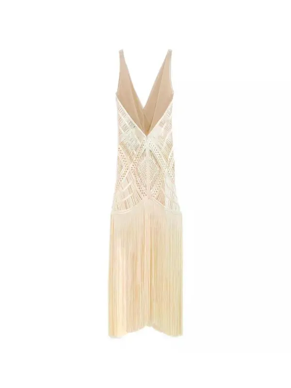 Attico Ivory Midi Dress