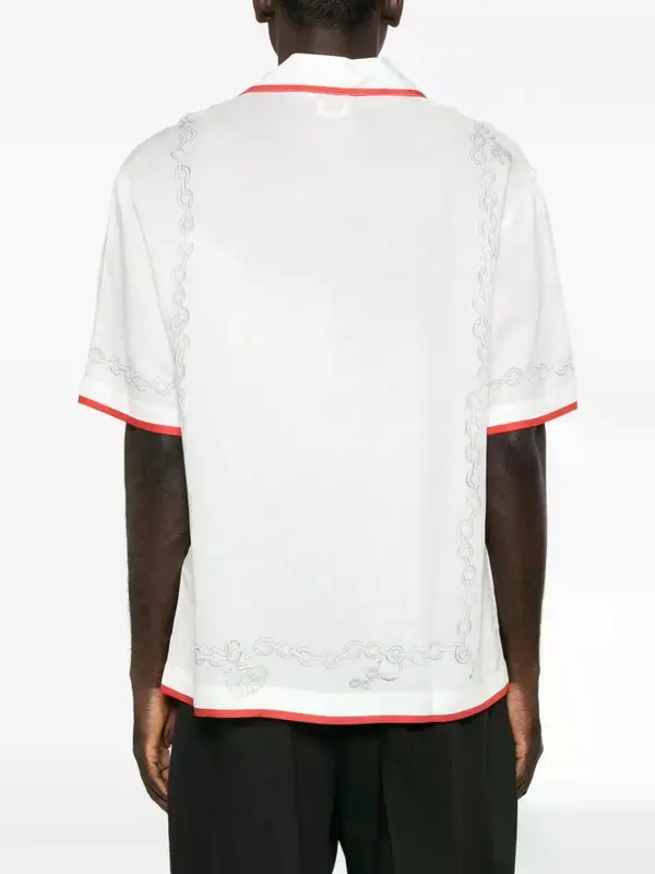 Jacquemus Chain-print Short-sleeve Shirt