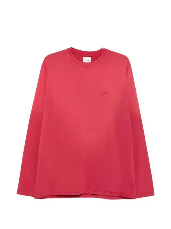 ARTE ANTWERP Logo-print Long-sleeve Top - Red