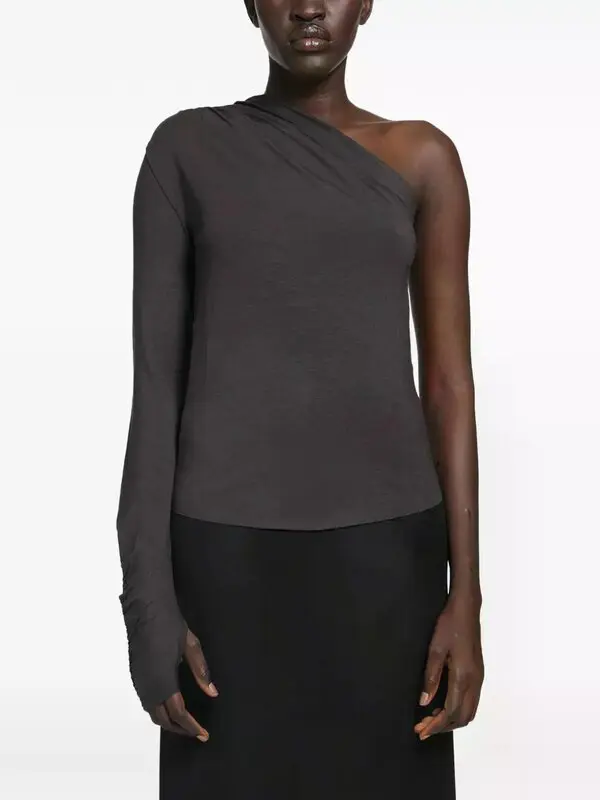 THOM KROM One-shoulder Draped Top - Grey