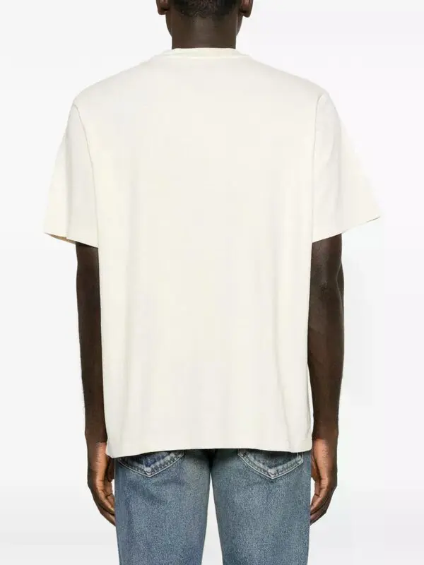 THE ROW Shawl-collar Waffle-knit T-shirt
