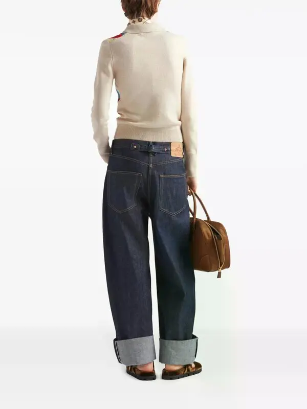 Prada Argyle-knit Wool Polo Shirt