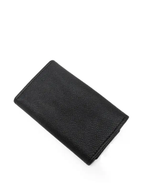 BVLGARI 2000-2026 Grained Calfskin Logo Clip Case Key Holder
