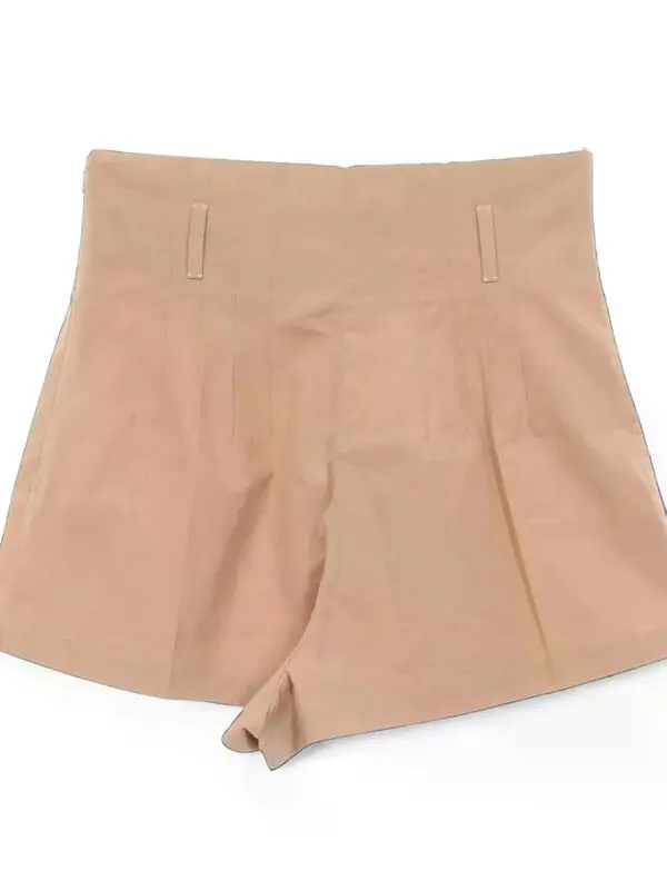 Prada Beige Cotton High-waisted Shorts