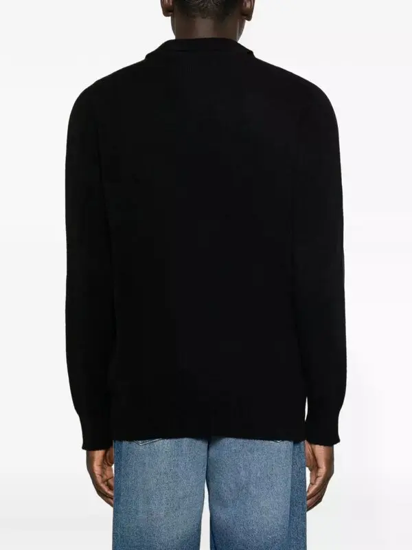 LANEUS Fine-knit Long-sleeve Sweater