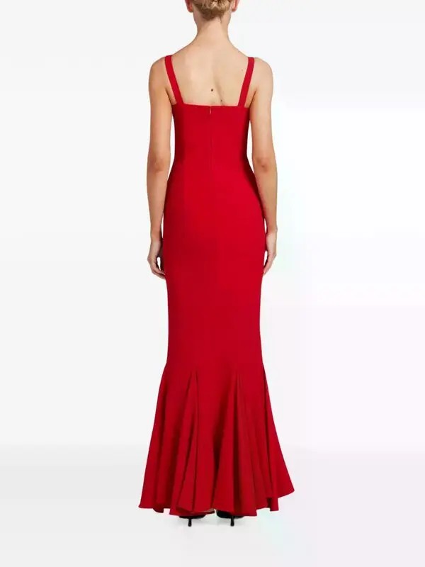 VIOLANTE NESSI Petrarca Sculpted Mermaid-hem Maxi Dress - Red