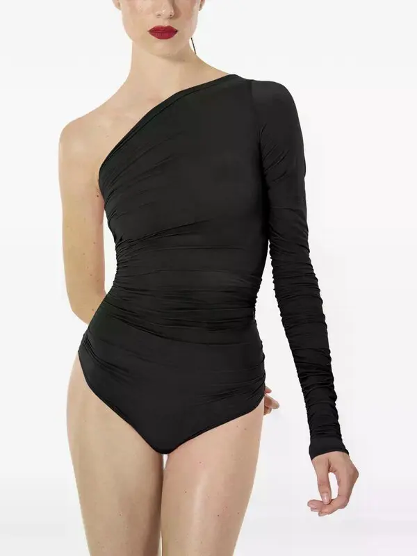 Wolford One-shoulder Draped Bodysuit