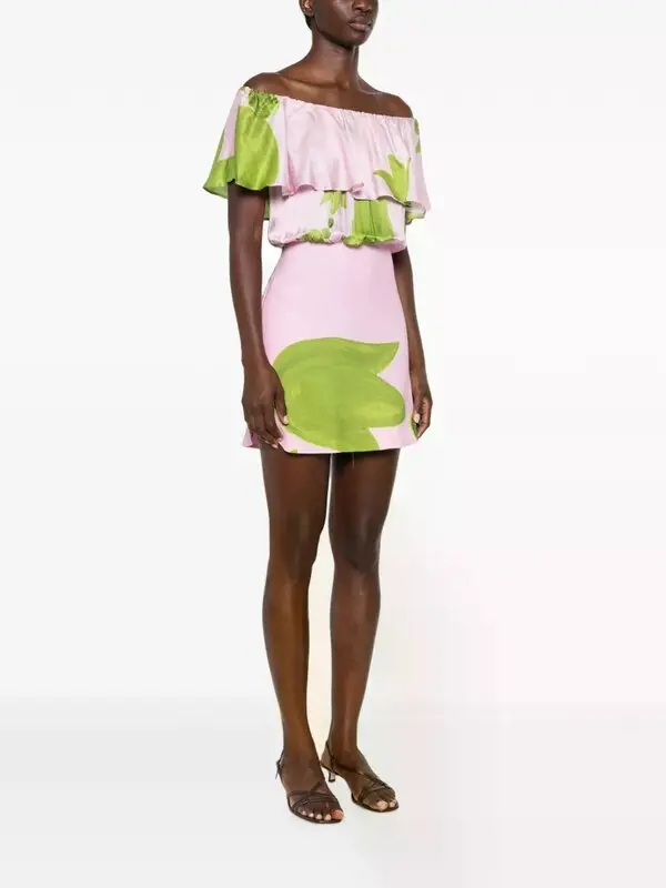 Themis Z Eudora Ruffled Off-the-shoulder Mini Dress