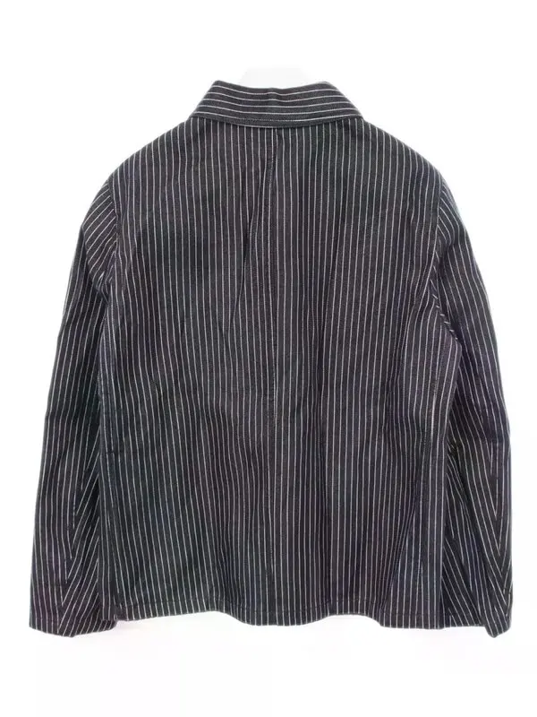 Dior Striped Cotton Shirt Jacket With Bee Embroidery