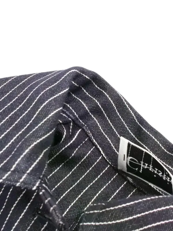 Dior Striped Cotton Shirt Jacket With Bee Embroidery