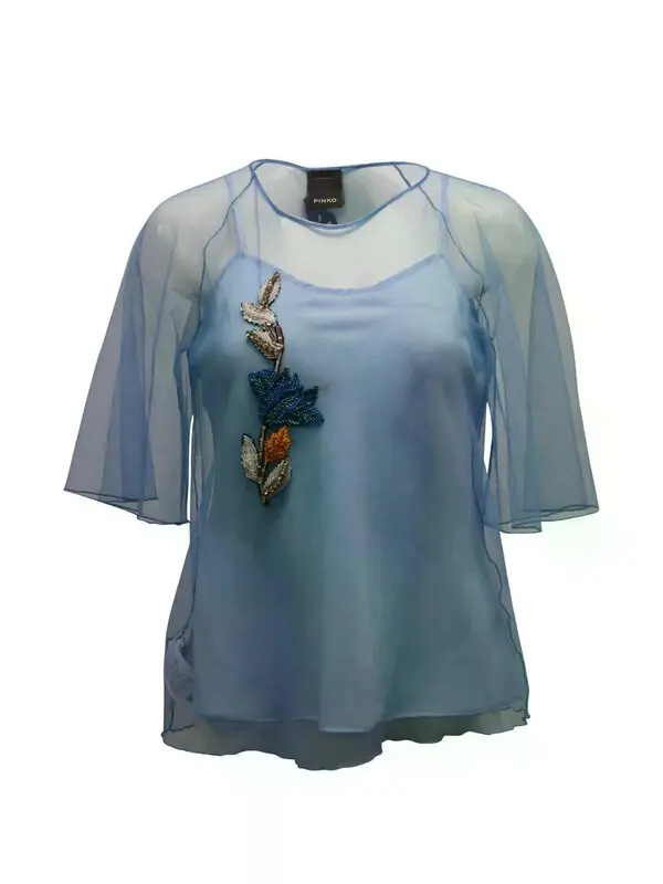 Pinko Floral Beaded Blouse