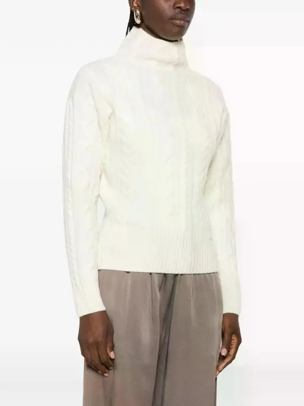Herno Cable-knit Roll-neck Sweater