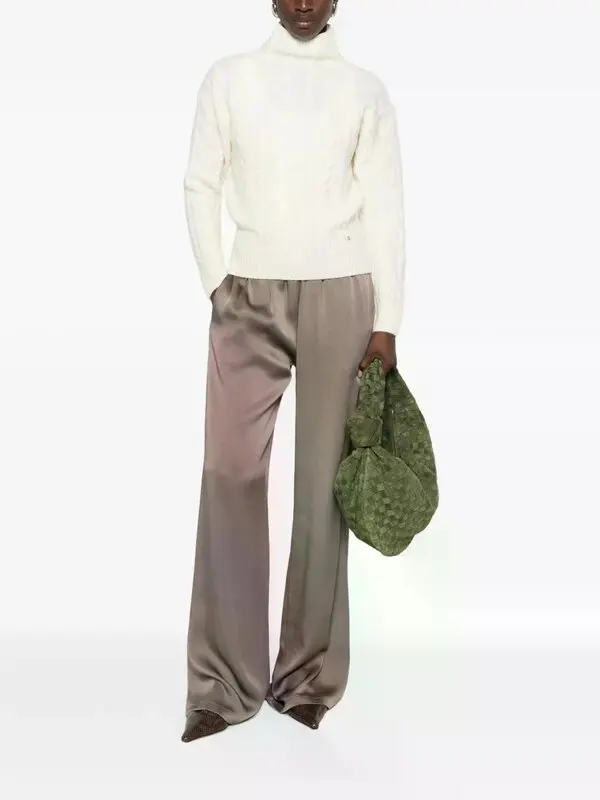 Herno Cable Knit Roll Neck Sweater - Neutrals