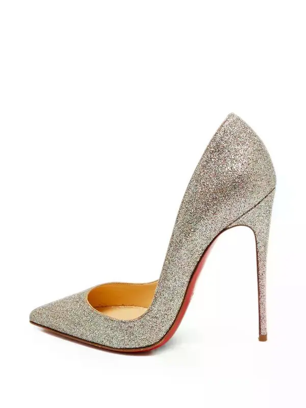 CHRISTIAN LOUBOUTIN Ballalla Heeled Pumps - Silver