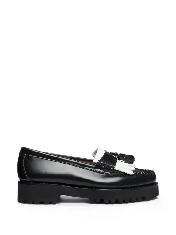 G.H.BASS Weejuns 90s Esther Kiltie Tassel Loafers - Black